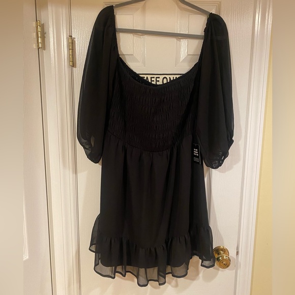 Express | Dresses | Black Off The Shoulder Express Dress | Poshmark